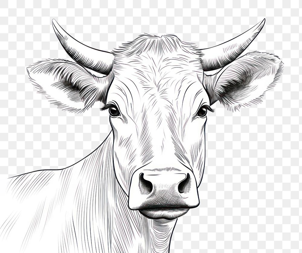PNG Cow sketch livestock drawing. | Premium PNG - rawpixel
