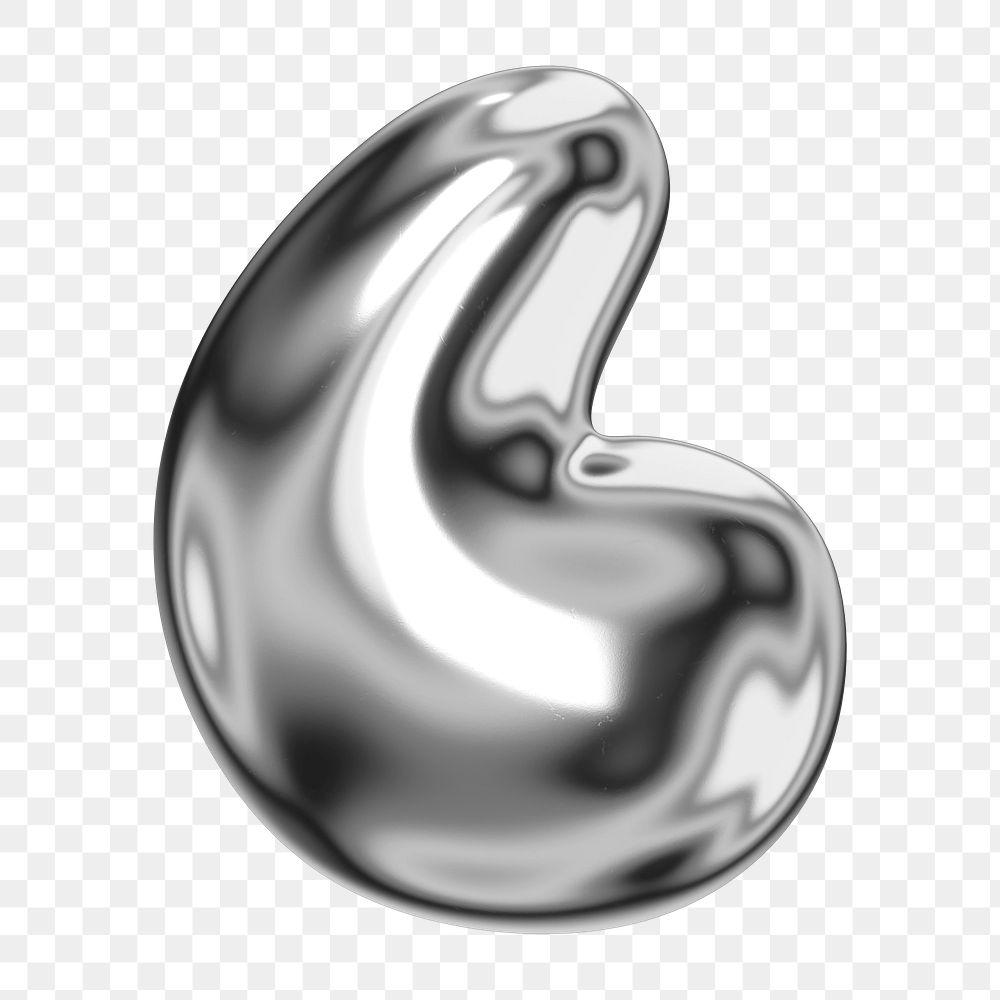 Apostrophe sign png 3D chrome | Free PNG - rawpixel