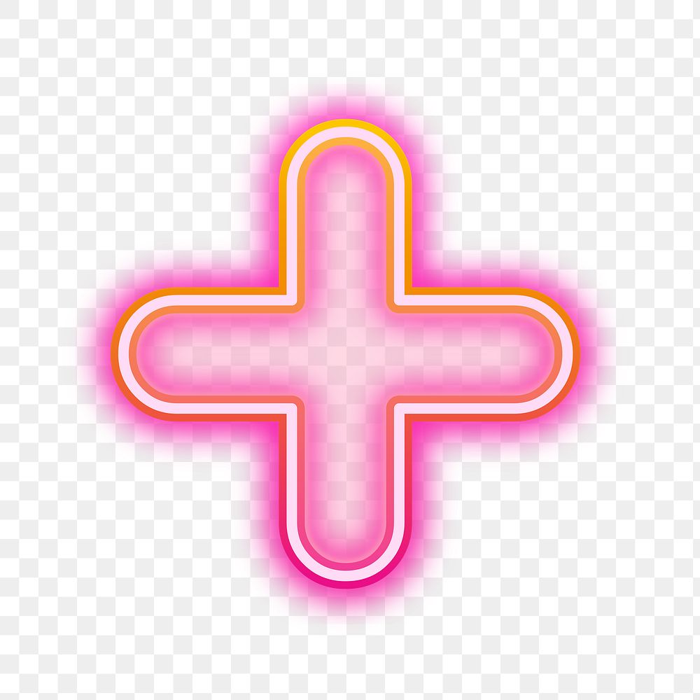PNG plus sign pink neon | Premium PNG - rawpixel