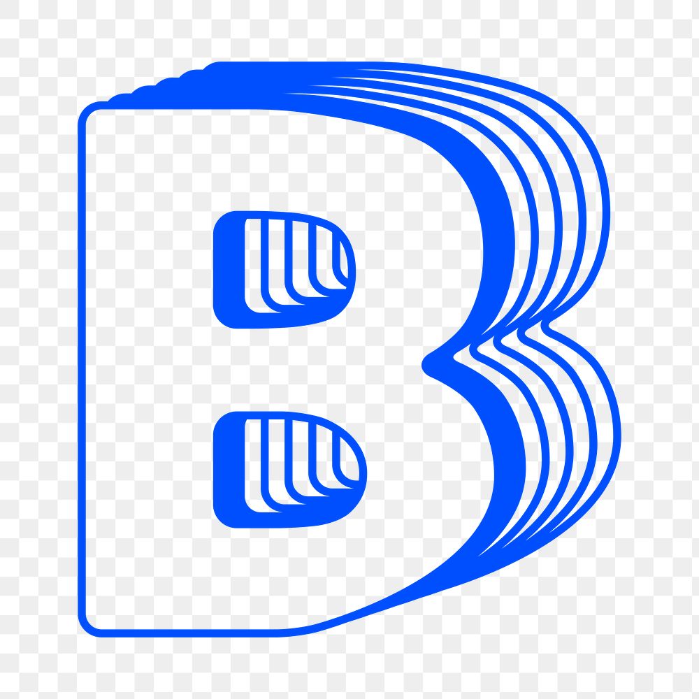 Letter B png layered alphabet, | Free PNG - rawpixel