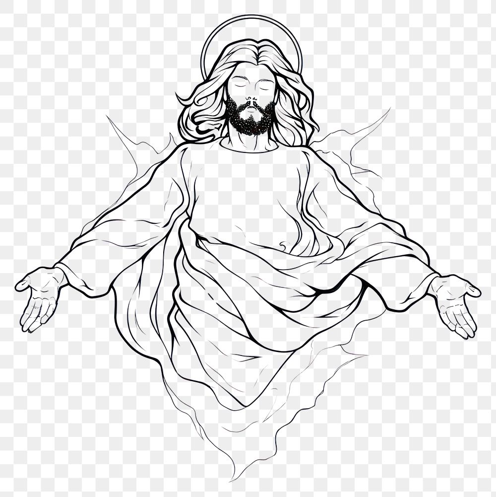PNG Illustration minimal simple jesus | Premium PNG - rawpixel