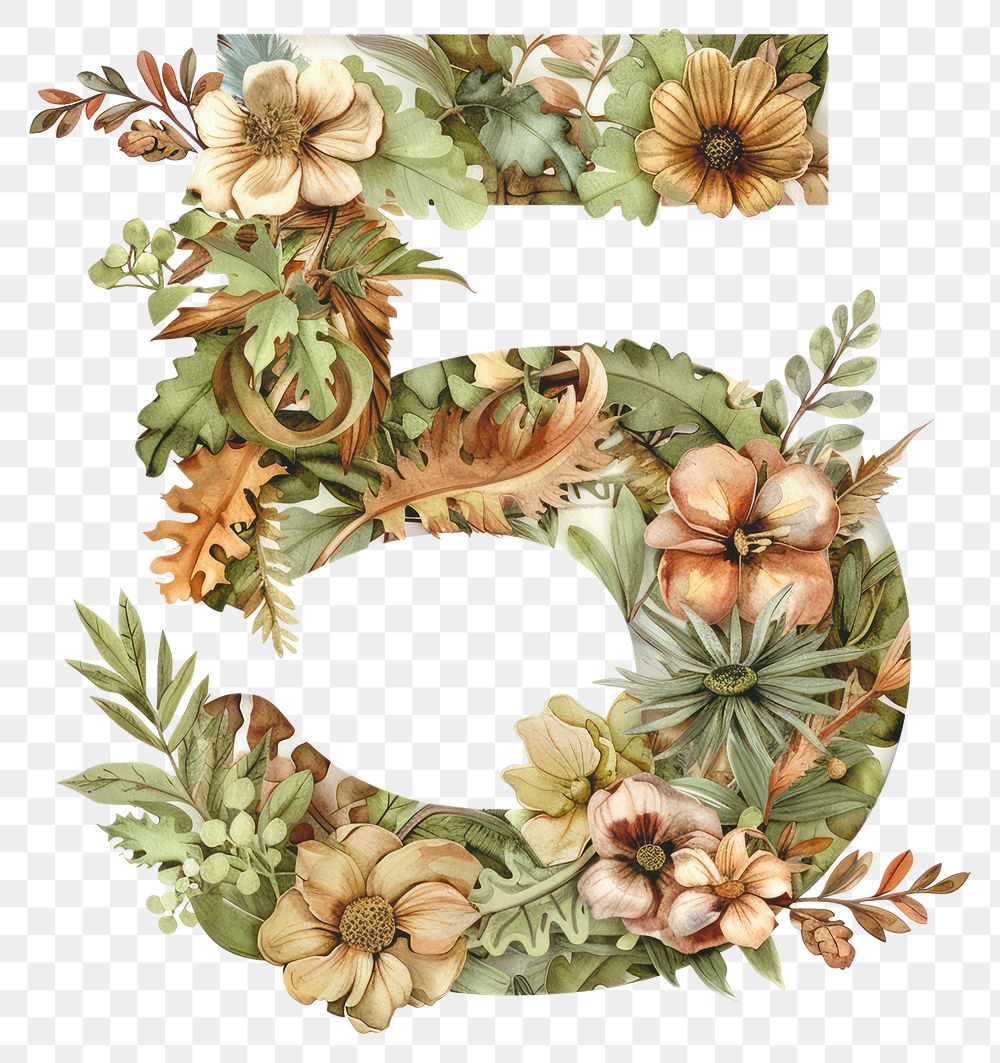 PNG letter number 5 pattern | Premium PNG - rawpixel