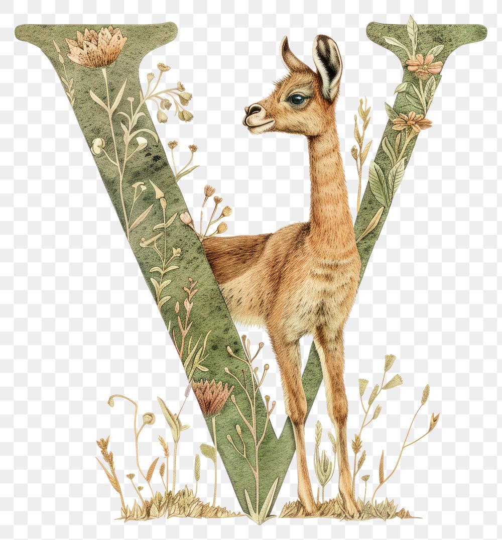 PNG letter V drawing animal | Premium PNG - rawpixel