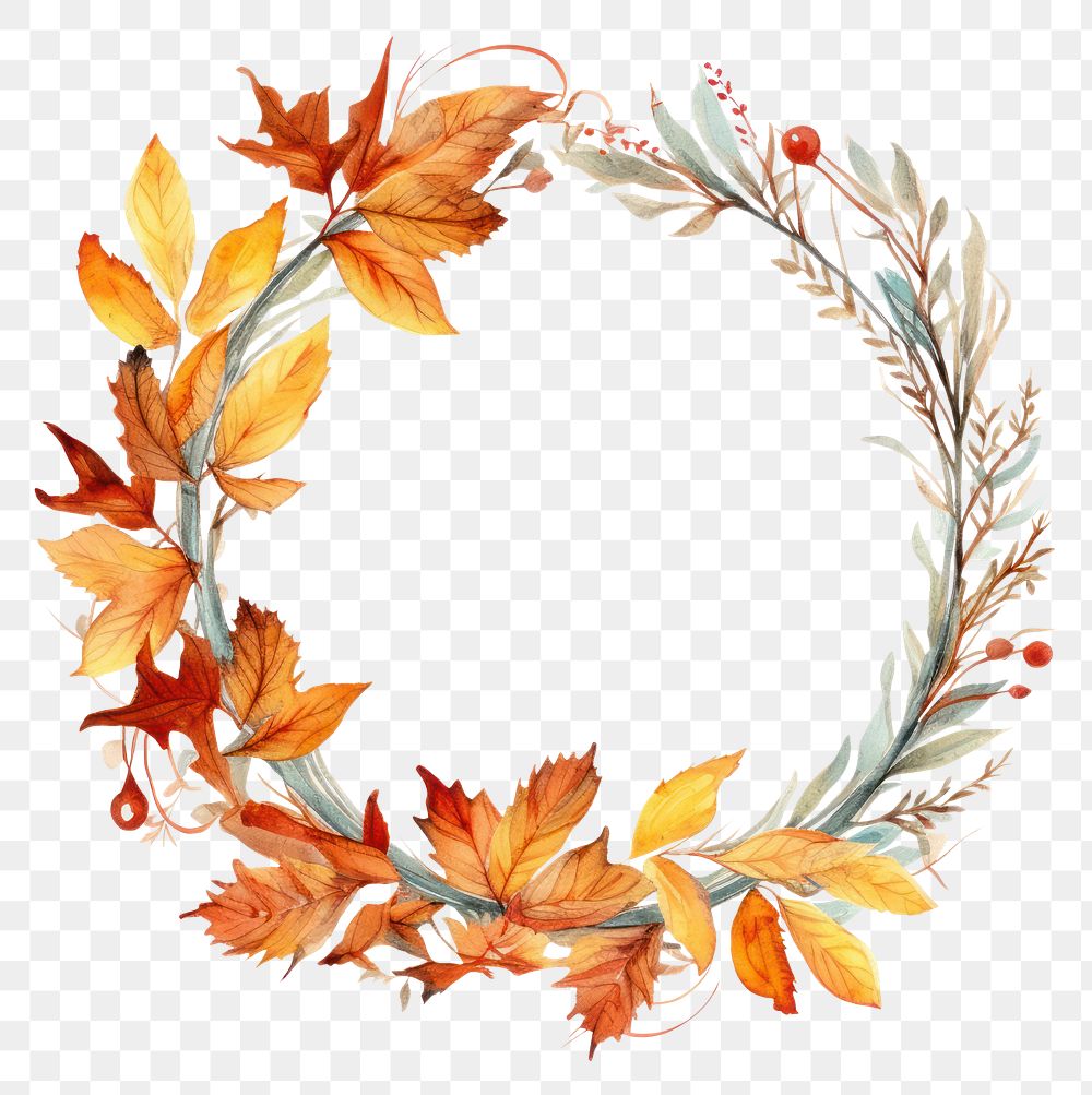 PNG Vintage autumn circle frame | Free PNG - rawpixel