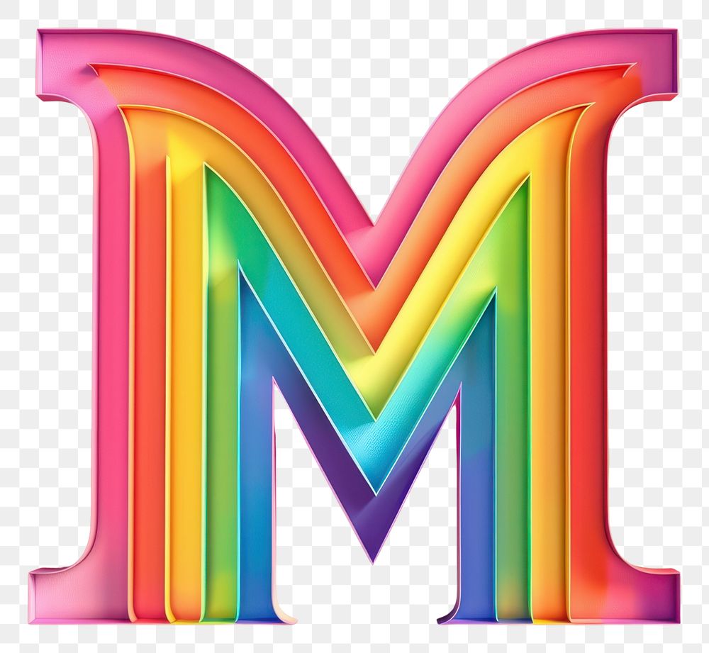 PNG Rainbow alphabet M blackboard | Free PNG - rawpixel