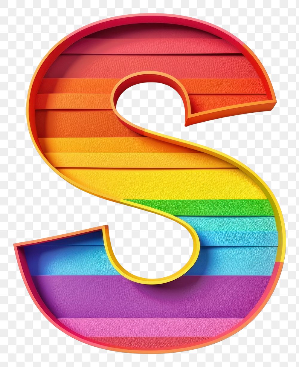 PNG Rainbow alphabet S symbol | Free PNG - rawpixel