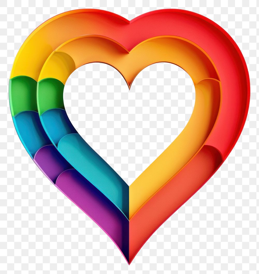 PNG Rainbow heart icon symbol. | Premium PNG - rawpixel
