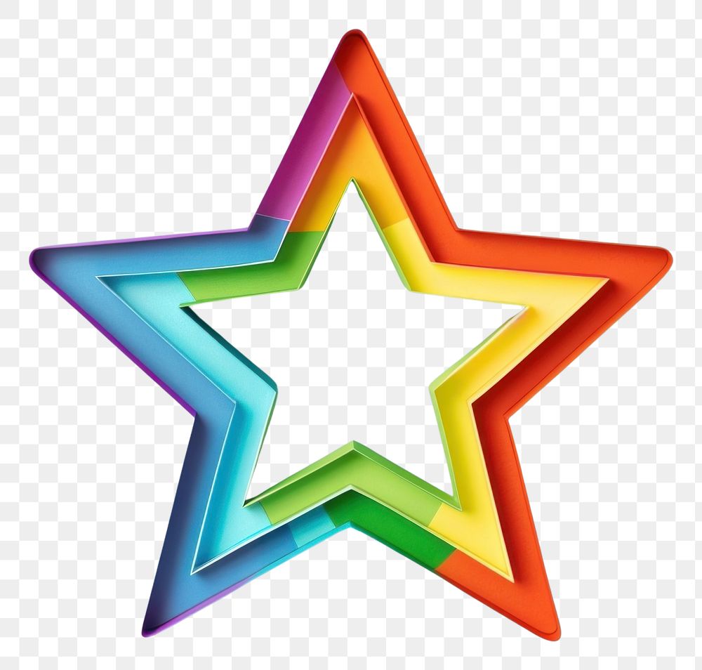 Png Rainbow Star Shape Symbol Premium Png Rawpixel