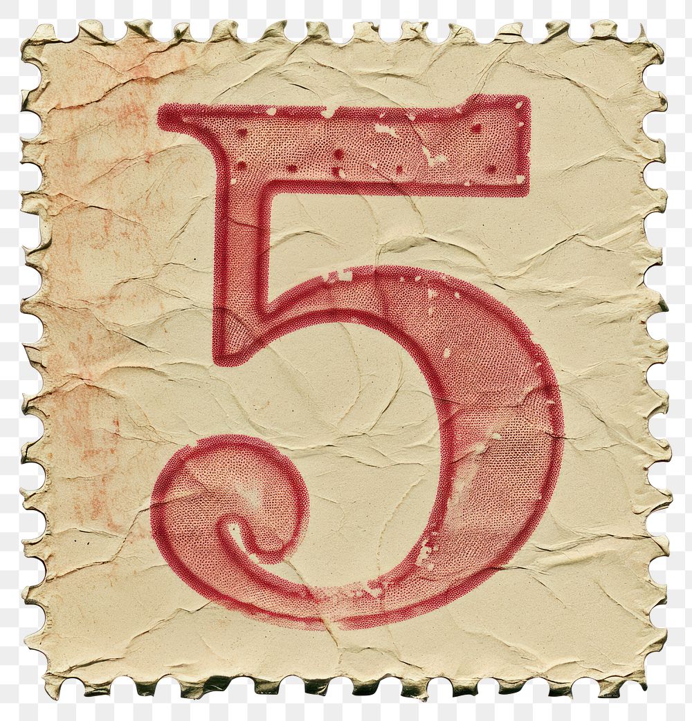 PNG Stamp alphabet number 5 | Premium PNG - rawpixel