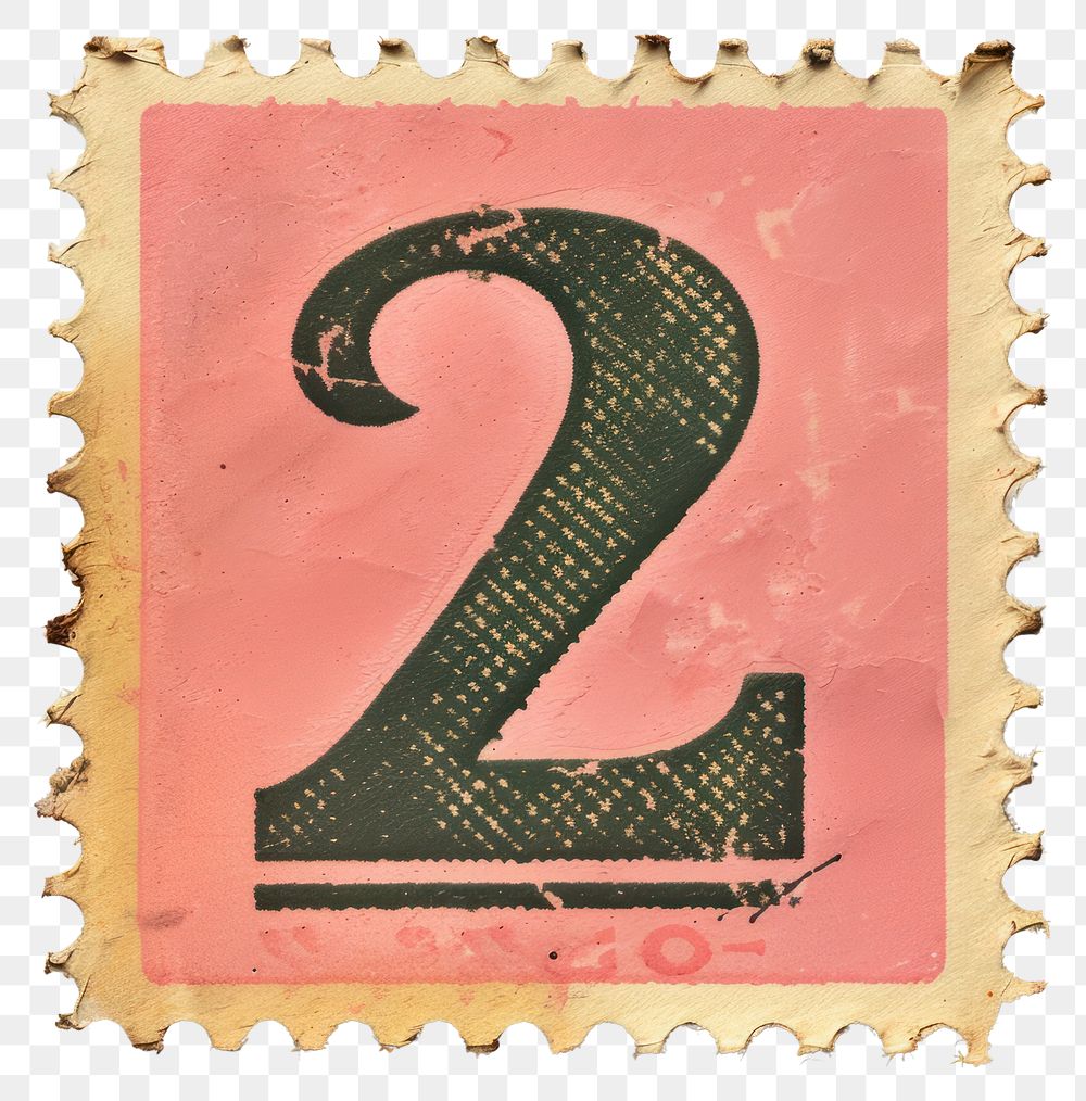 PNG Stamp alphabet number 2 | Free PNG - rawpixel
