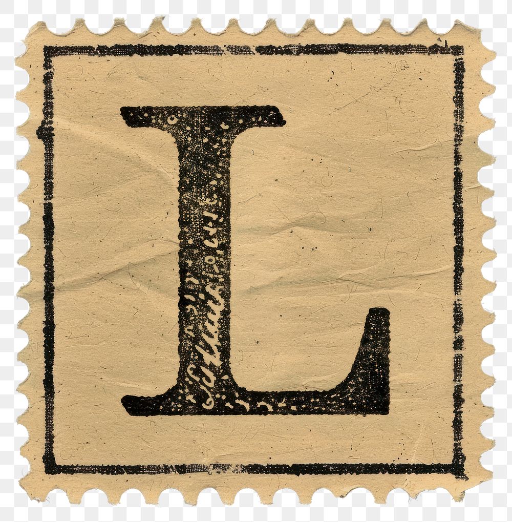 PNG Stamp alphabet L paper | Free PNG - rawpixel