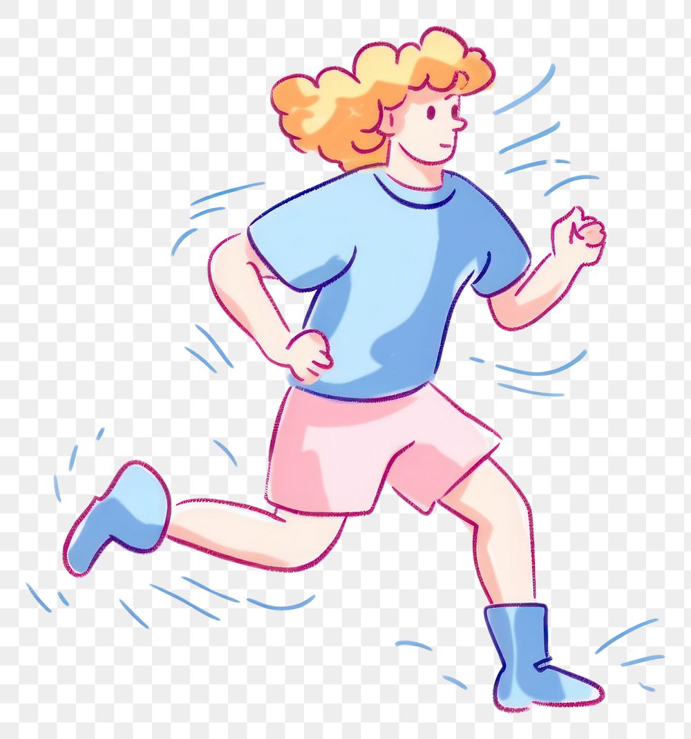 PNG Doodle illustration Person running | Premium PNG - rawpixel