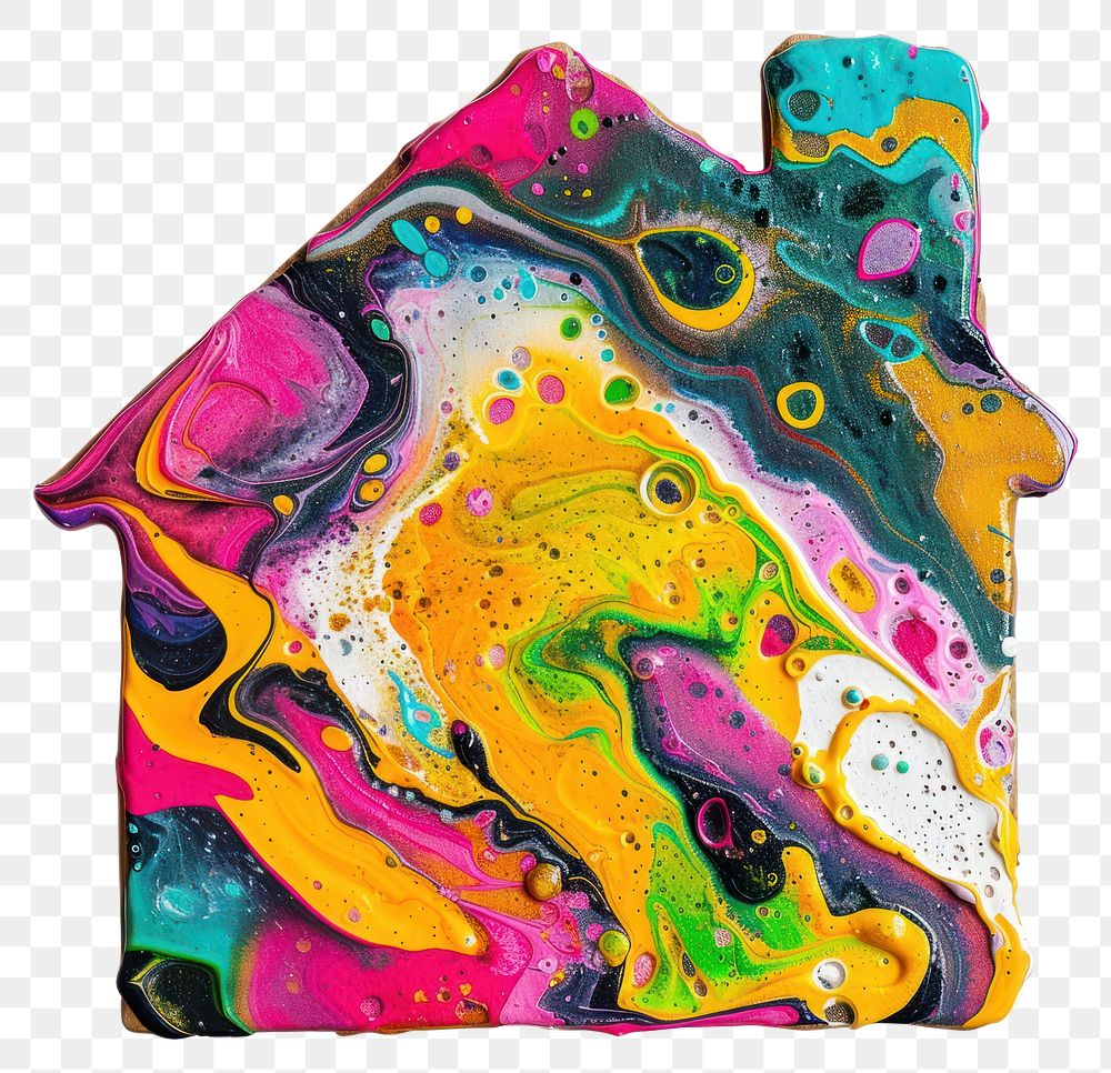 PNG Acrylic pouring paint buildings | Free PNG - rawpixel