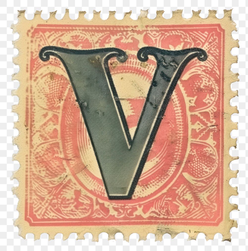 PNG Stamp alphabet V font | Free PNG - rawpixel