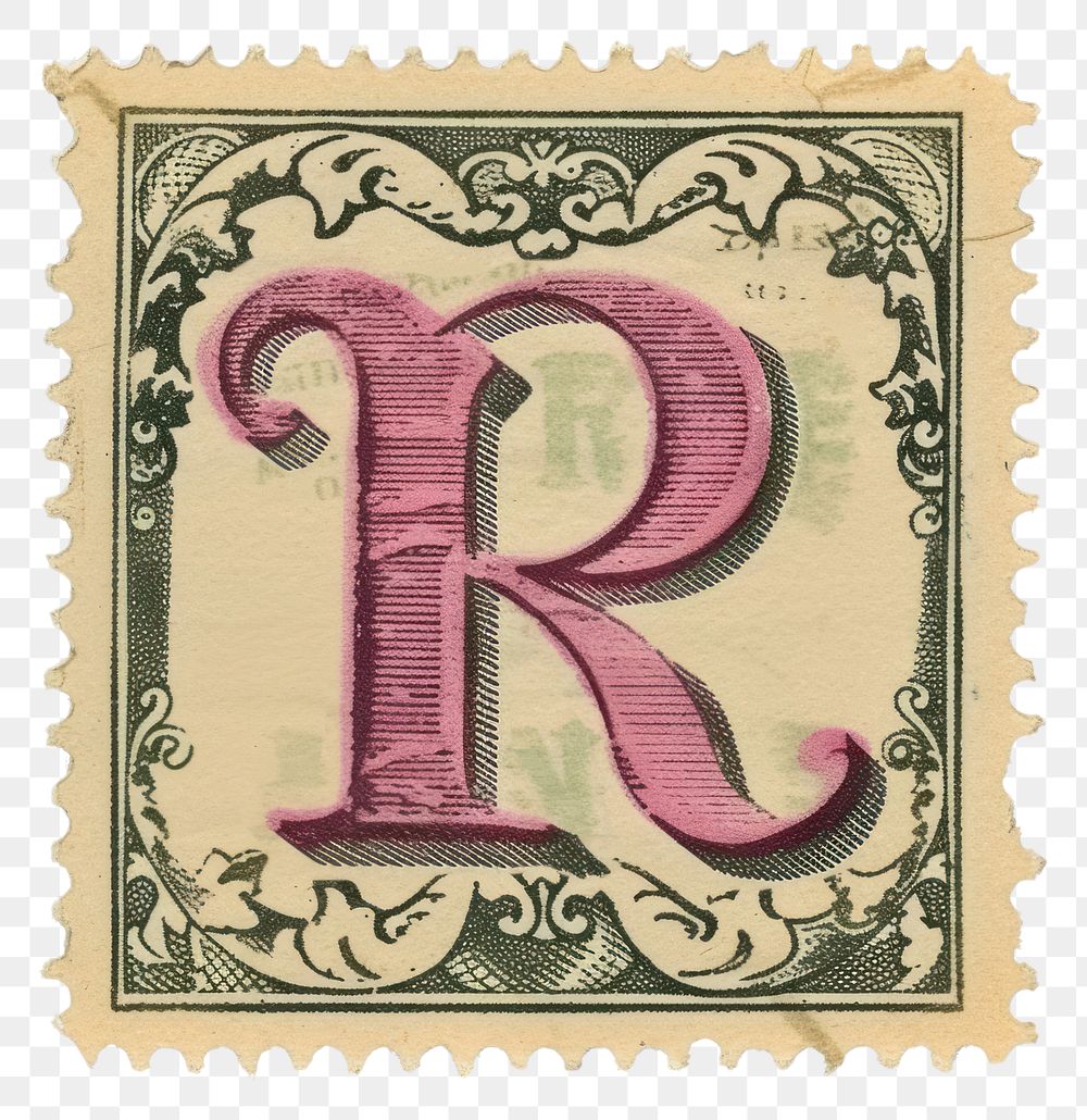PNG Stamp alphabet R number | Free PNG - rawpixel