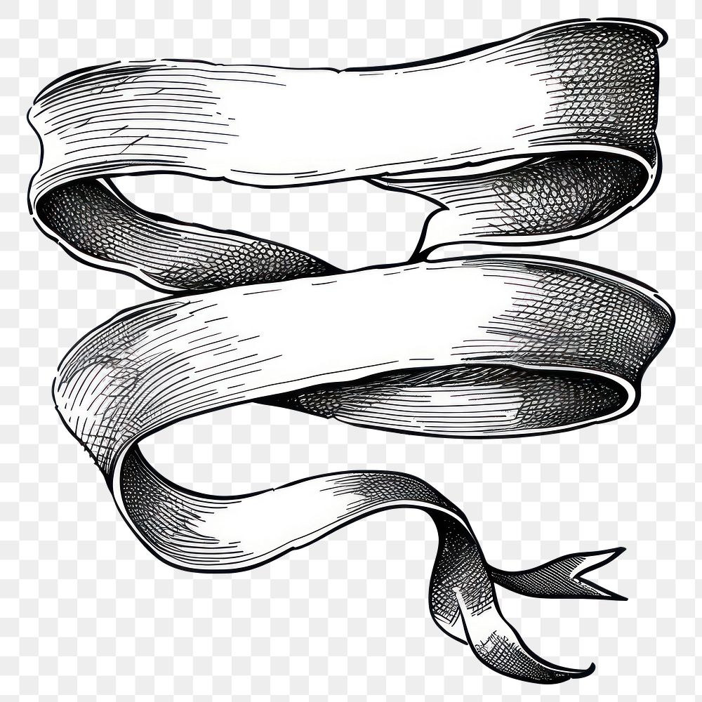 PNG Ribbon drawing sketch white. | Free PNG - rawpixel