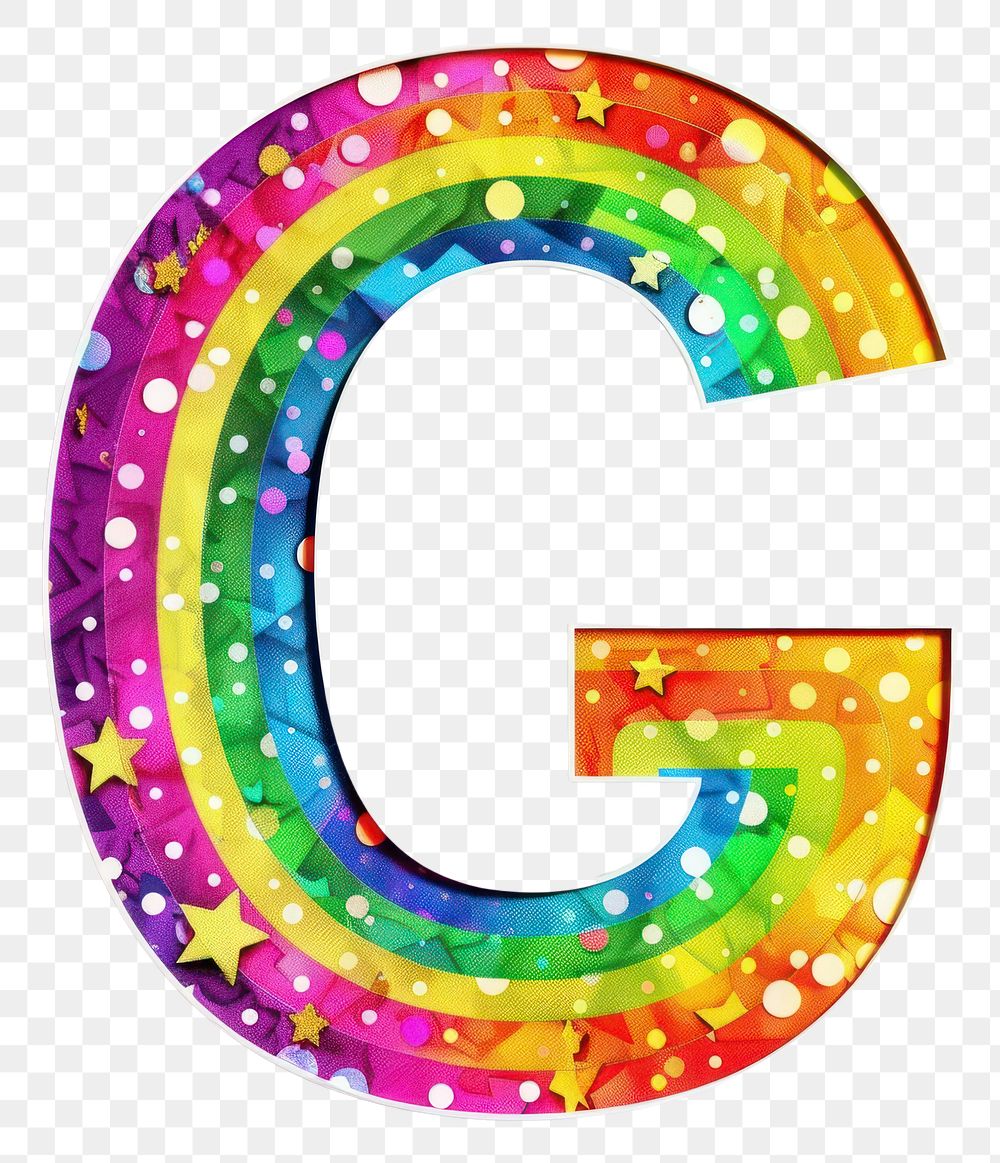 PNG Rainbow alphabet G pattern | Free PNG - rawpixel