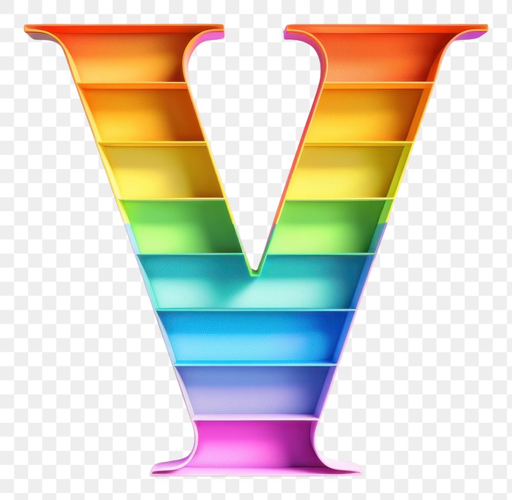 PNG Rainbow alphabet V pattern | Free PNG - rawpixel