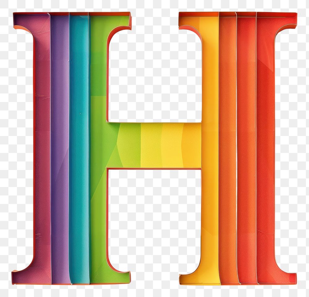 PNG Rainbow alphabet H art | Free PNG - rawpixel
