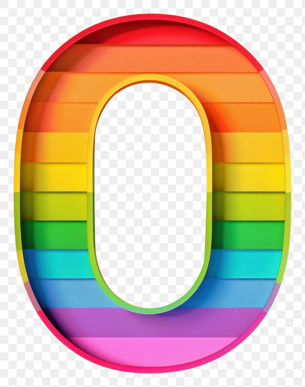 PNG Rainbow alphabet O number | Free PNG - rawpixel