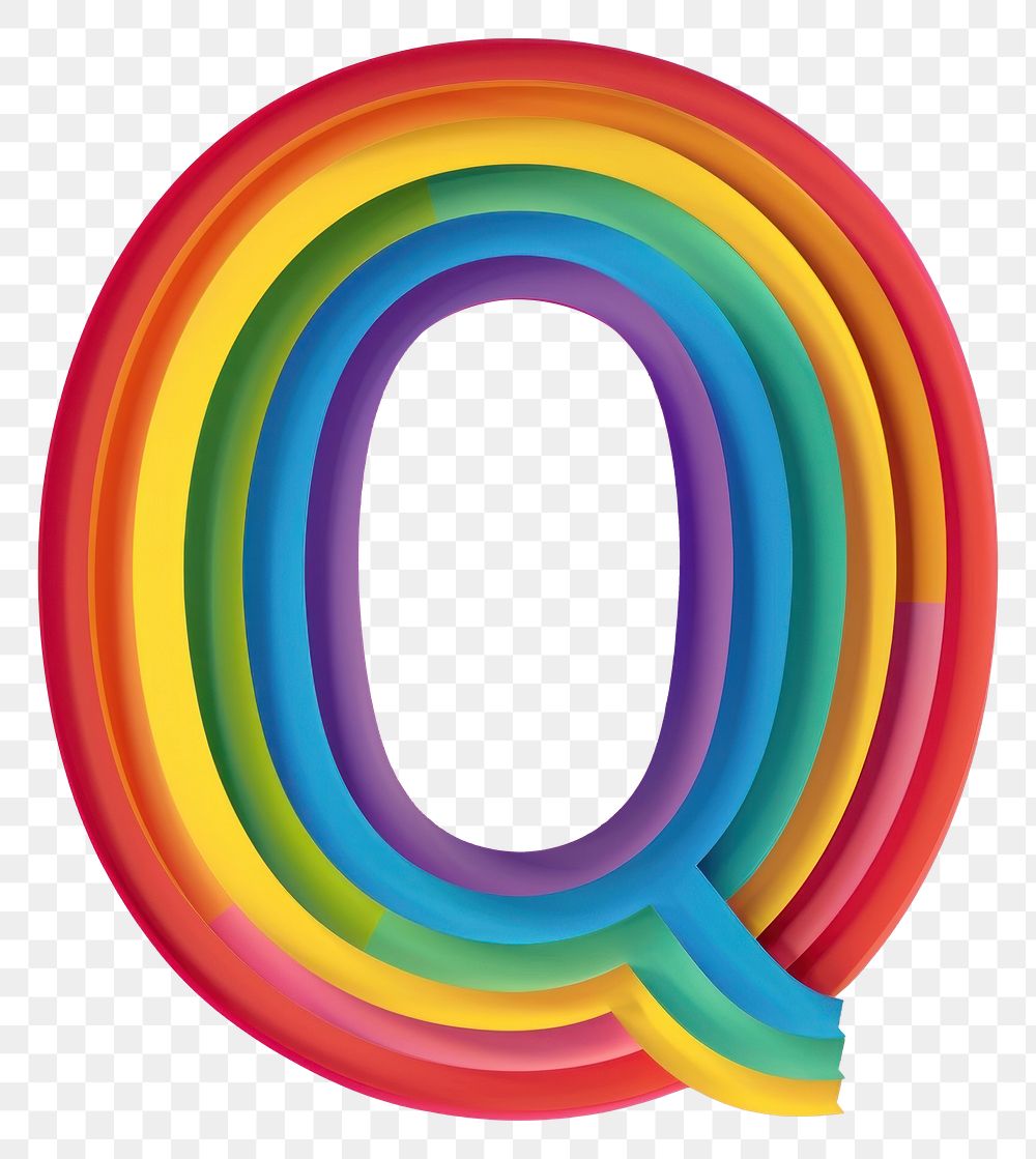 PNG Rainbow alphabet Q font | Premium PNG - rawpixel