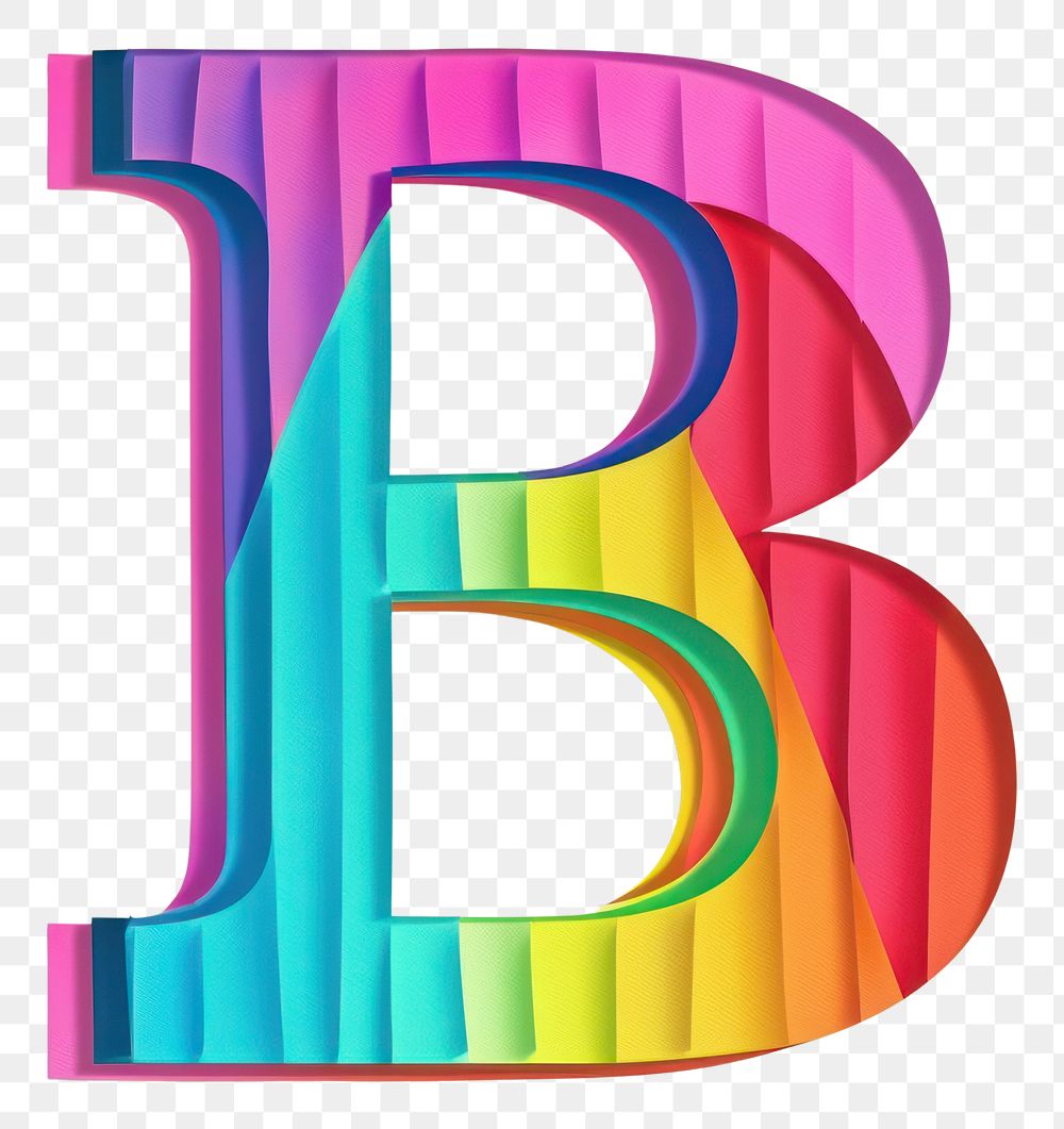 PNG Rainbow alphabet B art | Free PNG - rawpixel