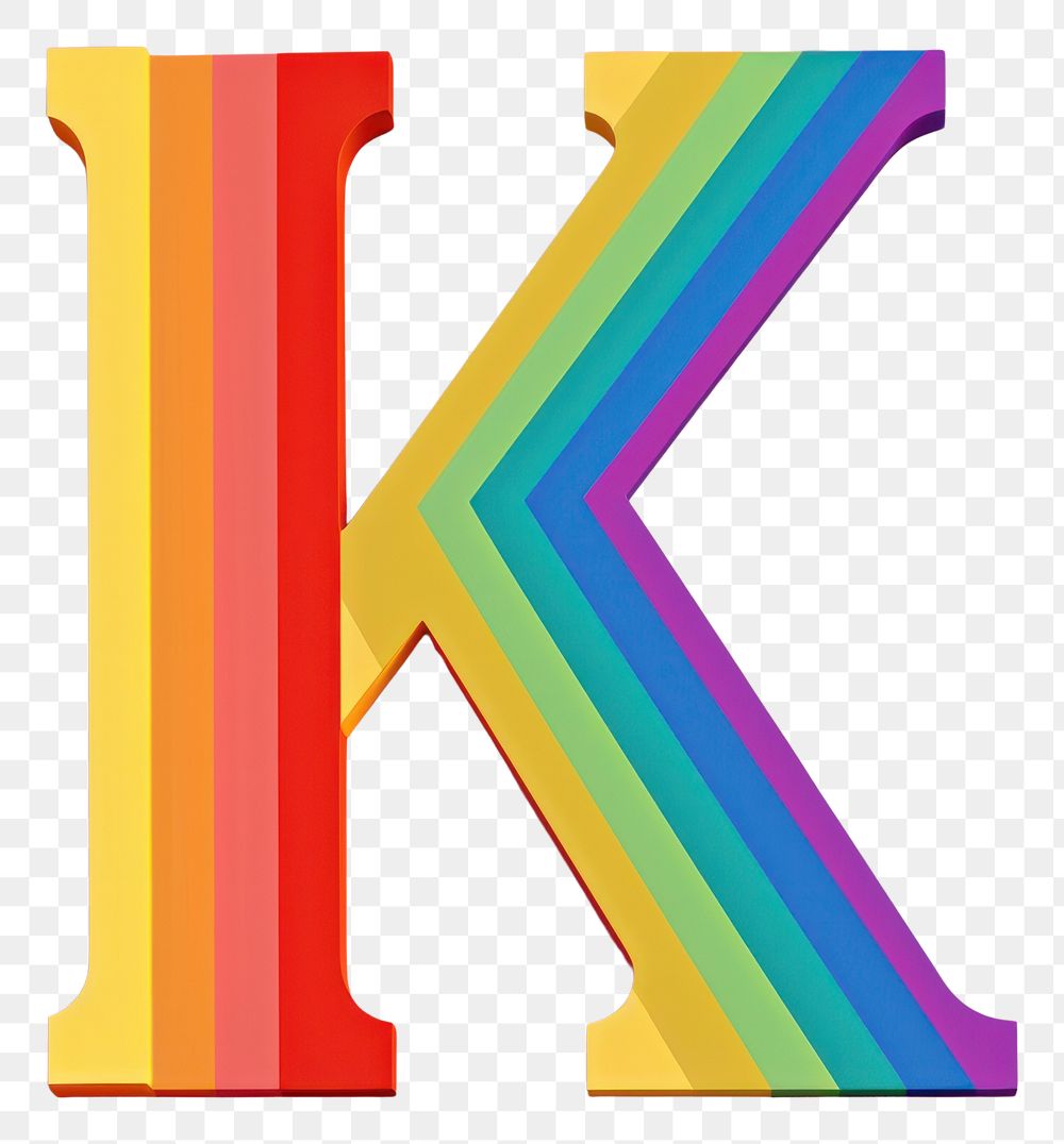 PNG Rainbow alphabet K pattern | Free PNG - rawpixel