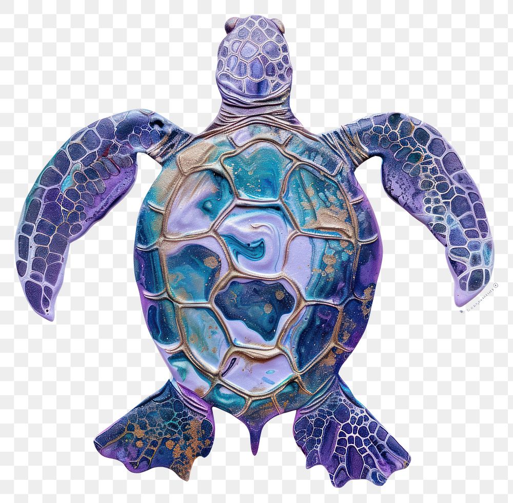 Turtle shape Acrylic Pour Painting | Free PNG - rawpixel