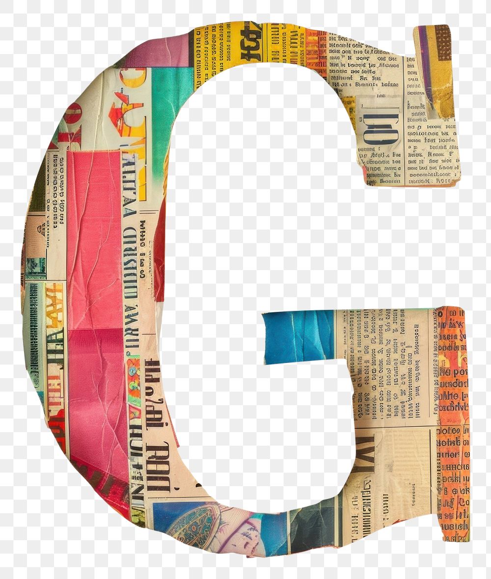 Magazine paper letter G number | Premium PNG - rawpixel