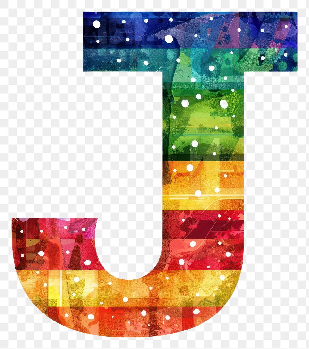 PNG Rainbow alphabet J symbol | Free PNG - rawpixel