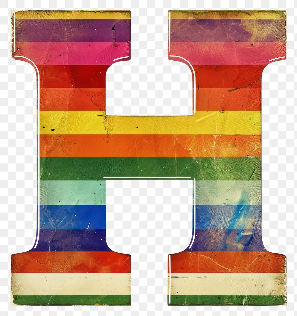 PNG Rainbow alphabet H pattern | Free PNG - rawpixel