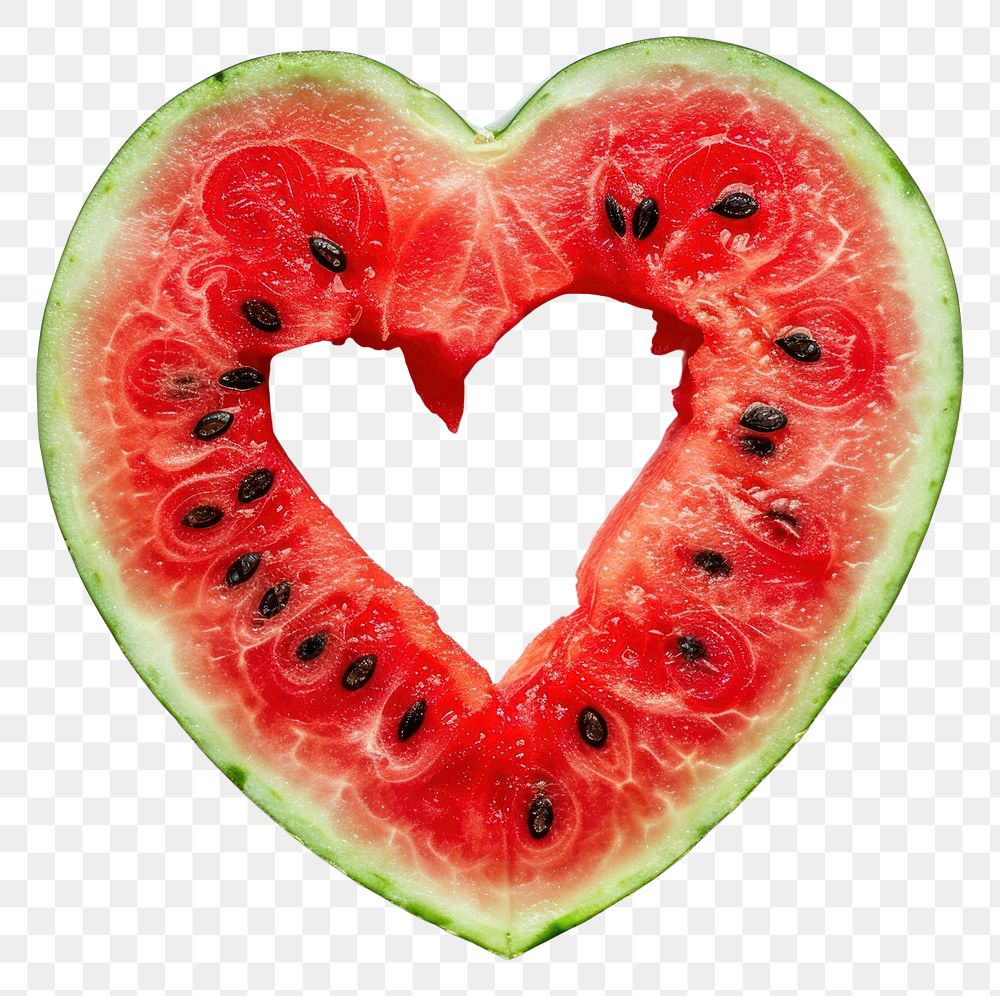 PNG Watermelon heart shape fruit | Free PNG - rawpixel