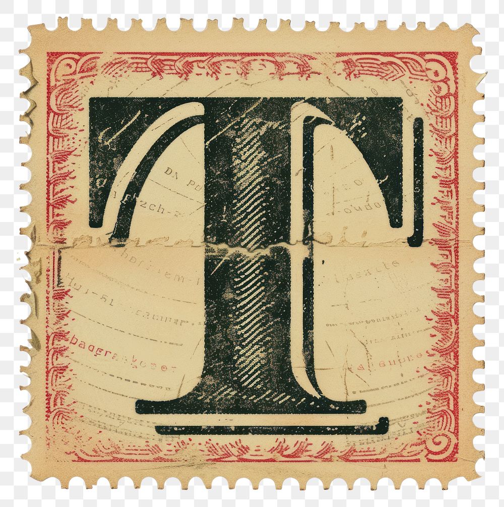 PNG Vintage alphabet T postage | Premium PNG - rawpixel