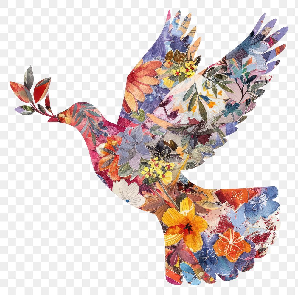 PNG Flower Collage peace symbol | Premium PNG - rawpixel