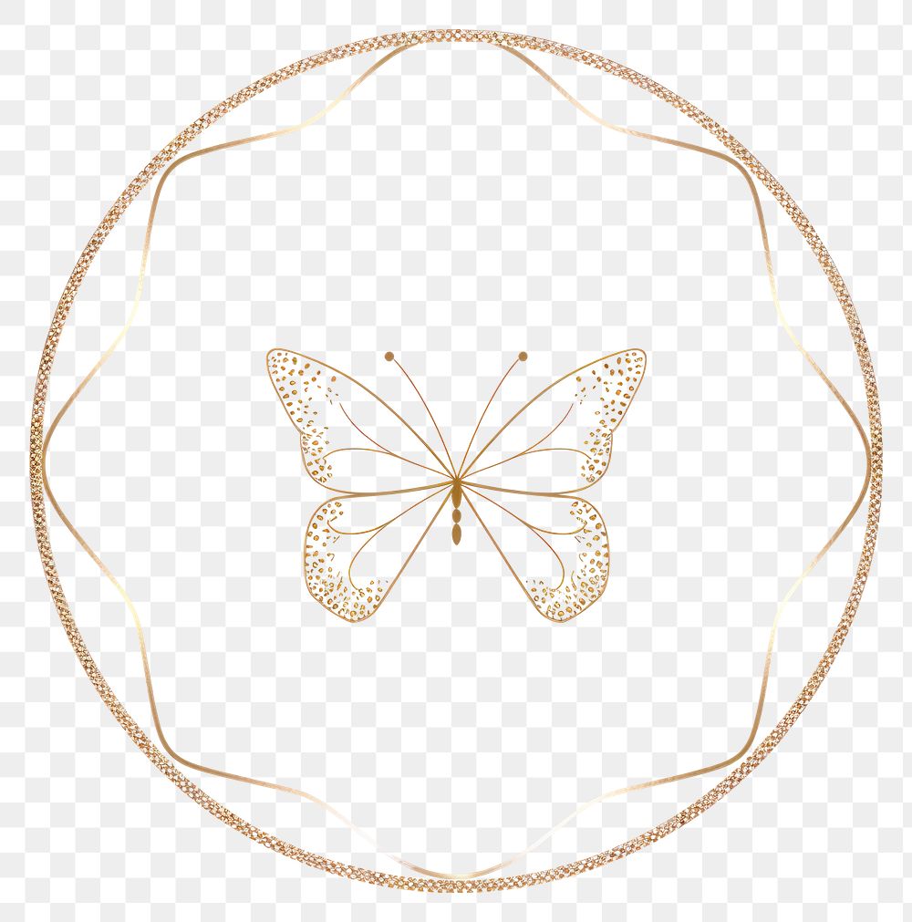 PNG Gold single line butterfly | Premium PNG - rawpixel