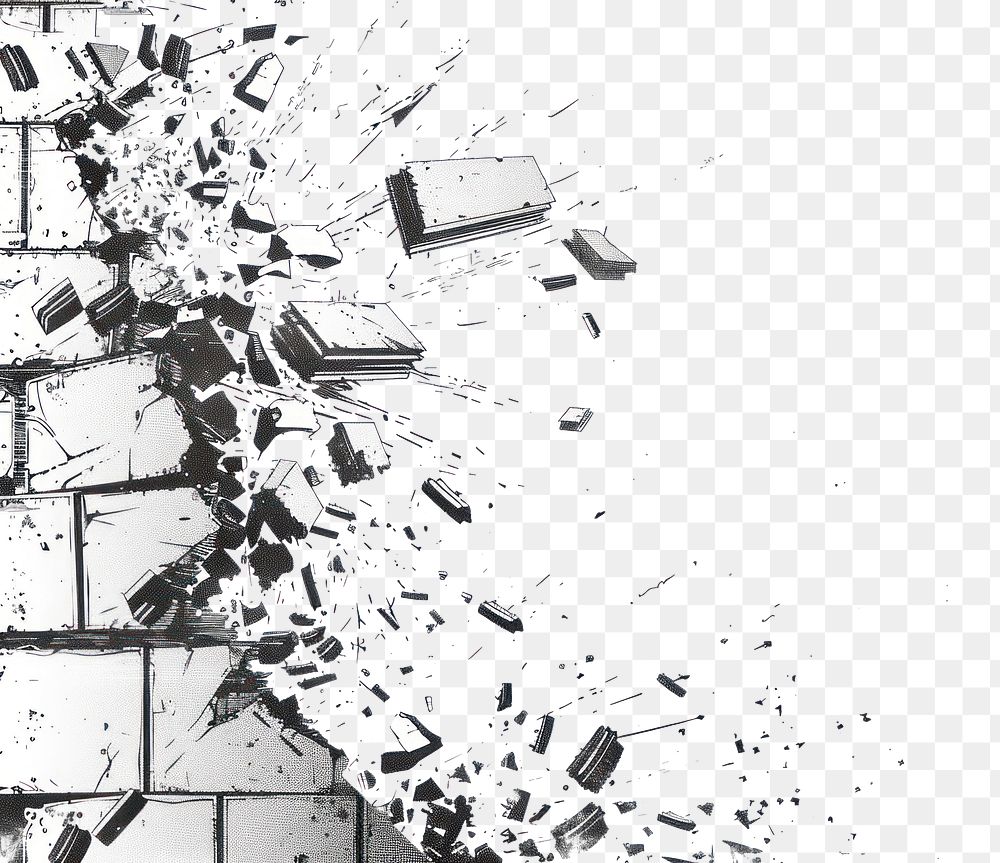 PNG Shattered building border paper | Free PNG - rawpixel