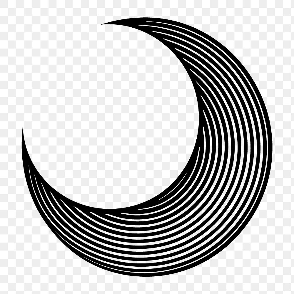PNG Surreal abstract moon logo | Free PNG - rawpixel