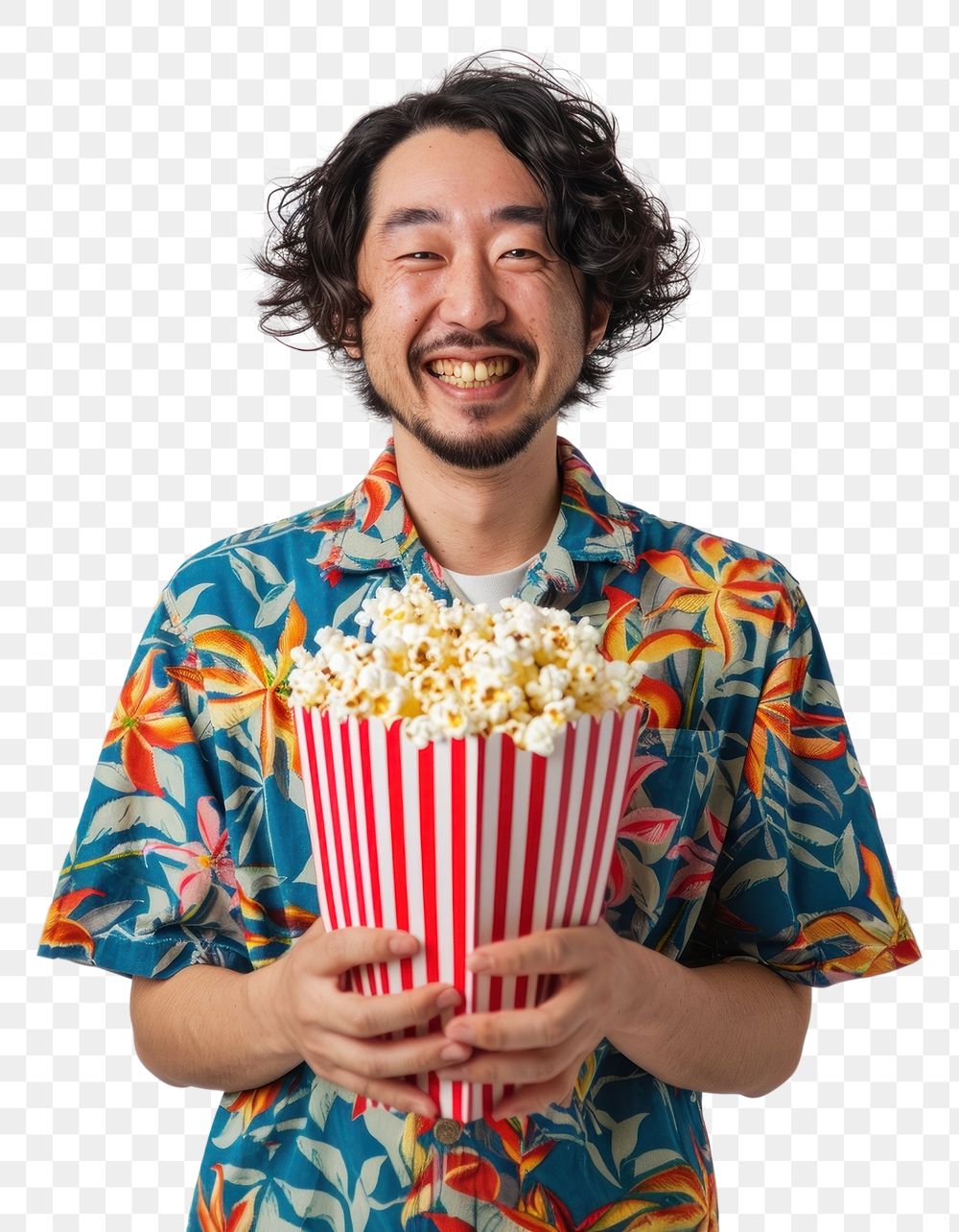 PNG Man holding popcorn happy | Free PNG - rawpixel