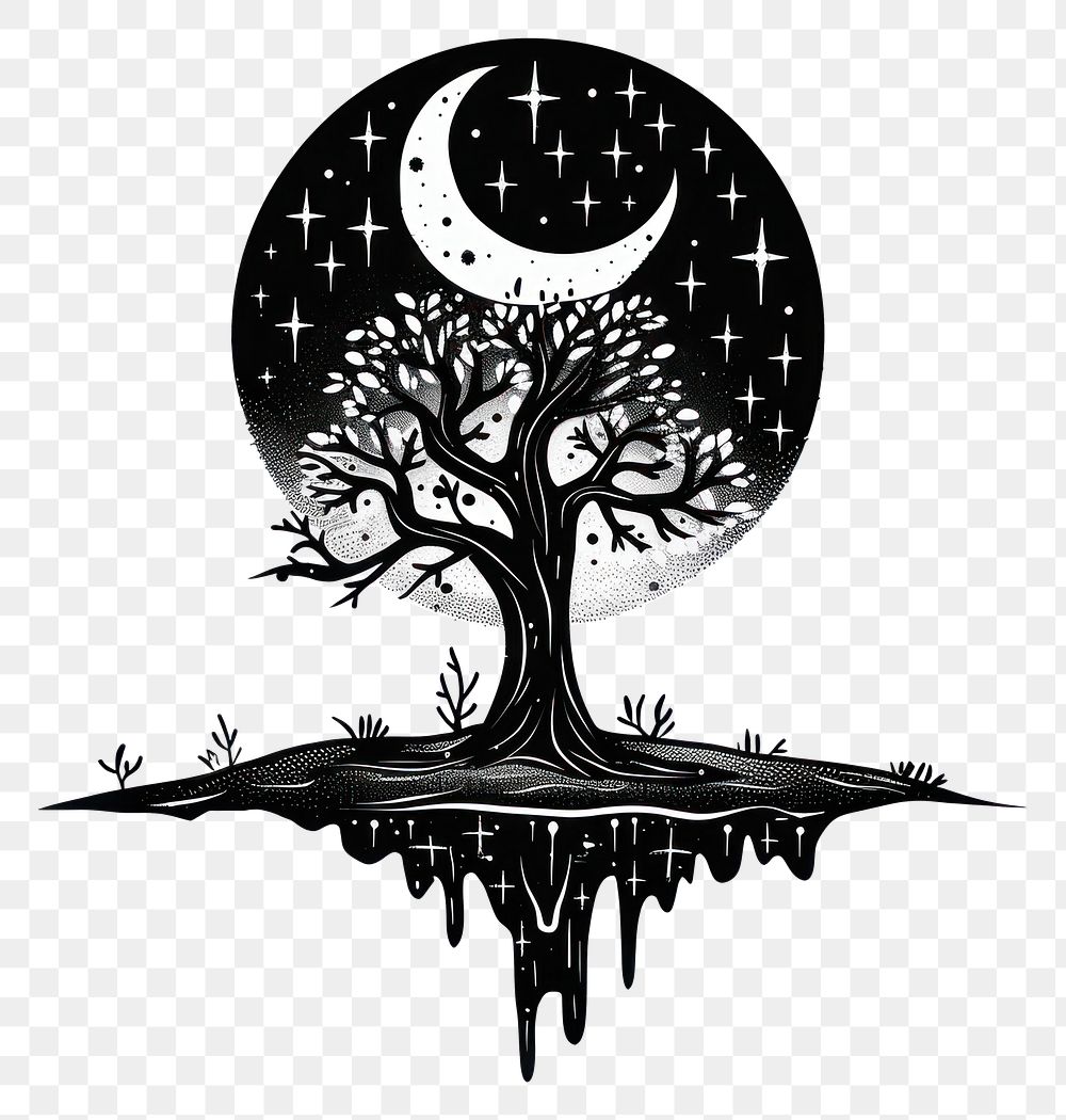 PNG Surreal aesthetic tree logo | Free PNG - rawpixel