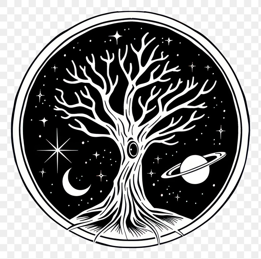 PNG Surreal aesthetic tree logo | Free PNG - rawpixel