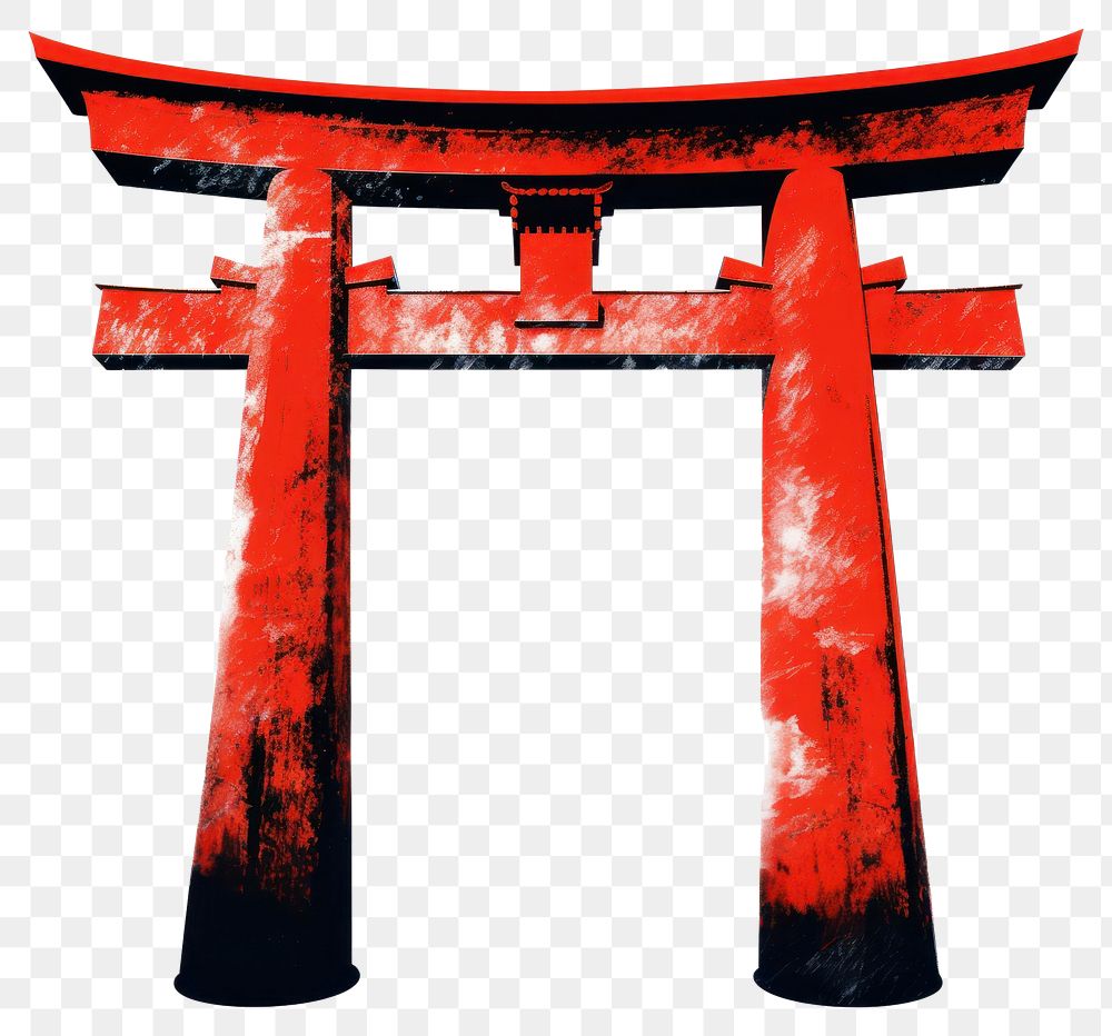PNG Torii gate Risograph architecture | Free PNG - rawpixel