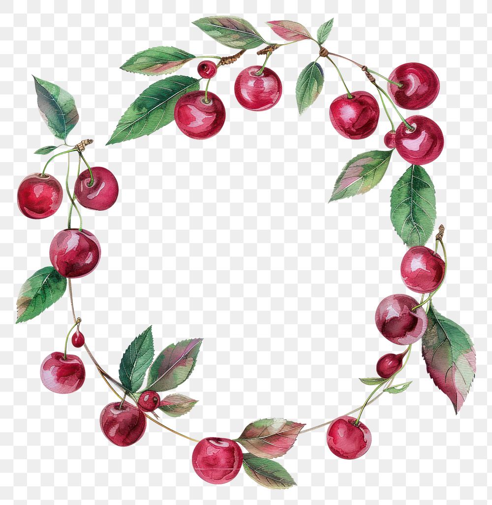 PNG Cherry circle frame cherry | Free PNG - rawpixel