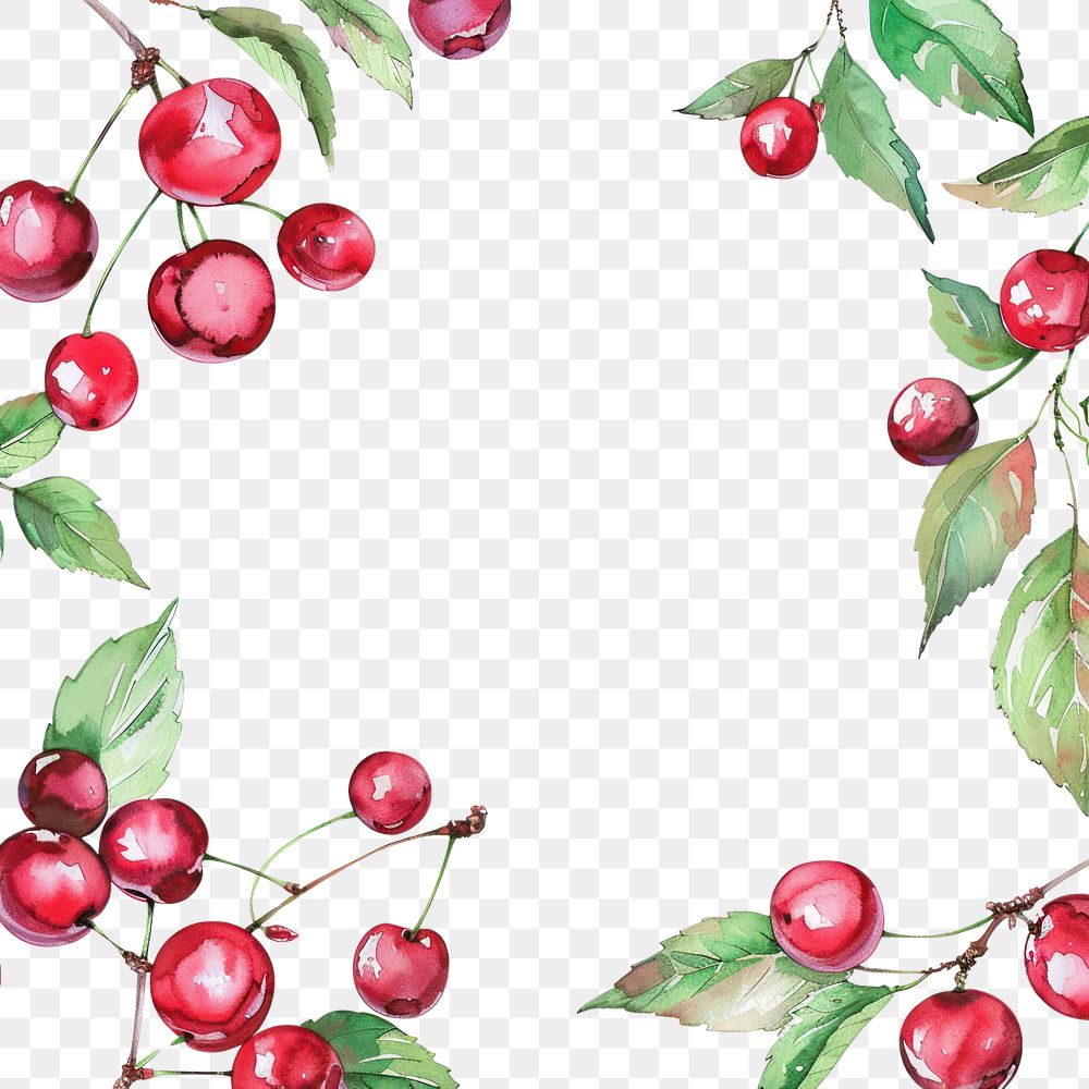 PNG Cherry border cherry backgrounds | Free PNG - rawpixel