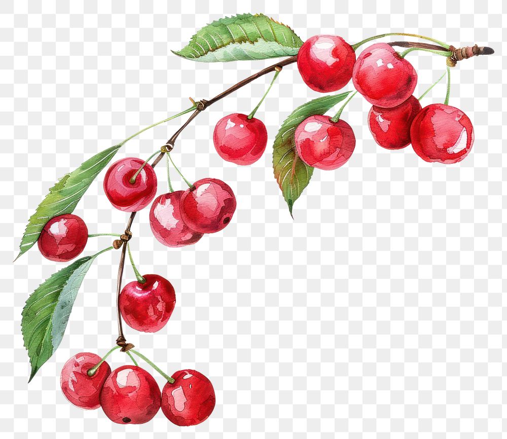PNG Cherry border cherry plant | Free PNG - rawpixel