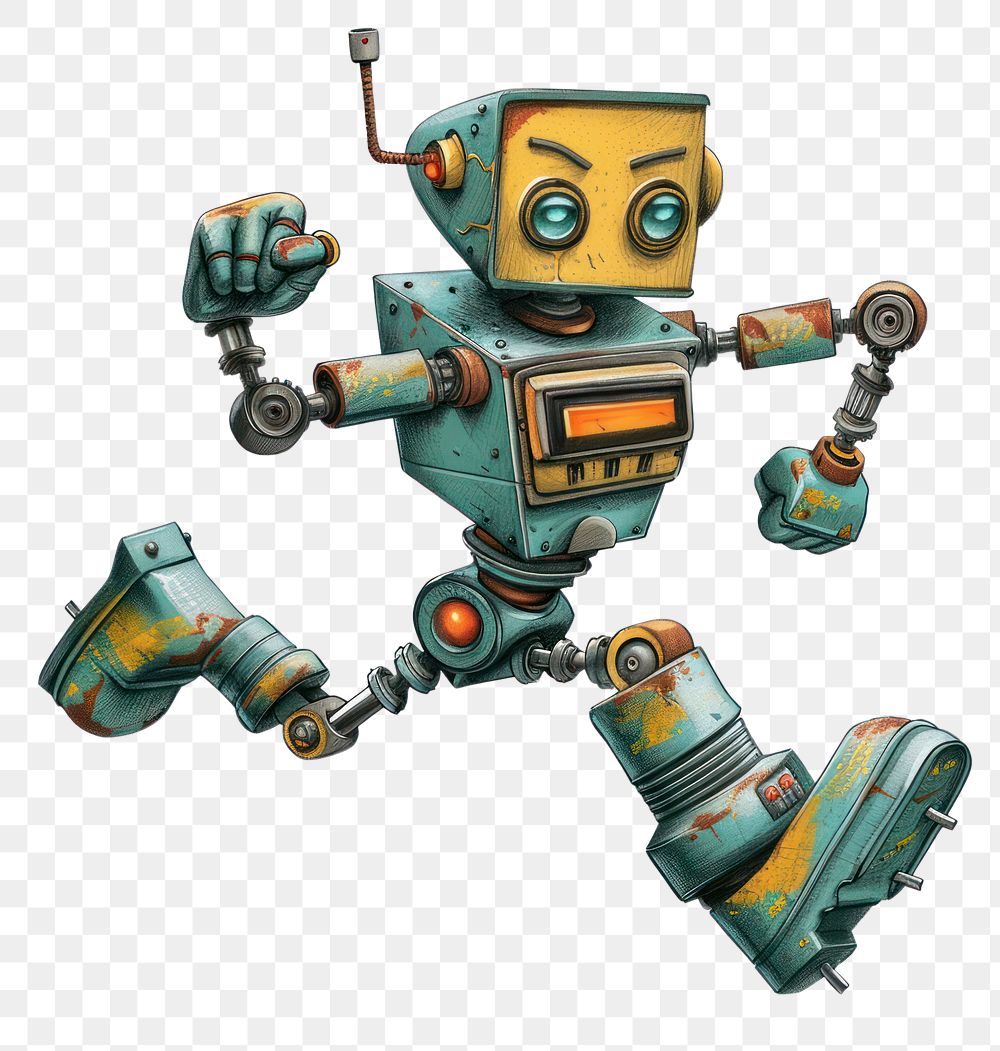 PNG Robot running | Premium PNG - rawpixel