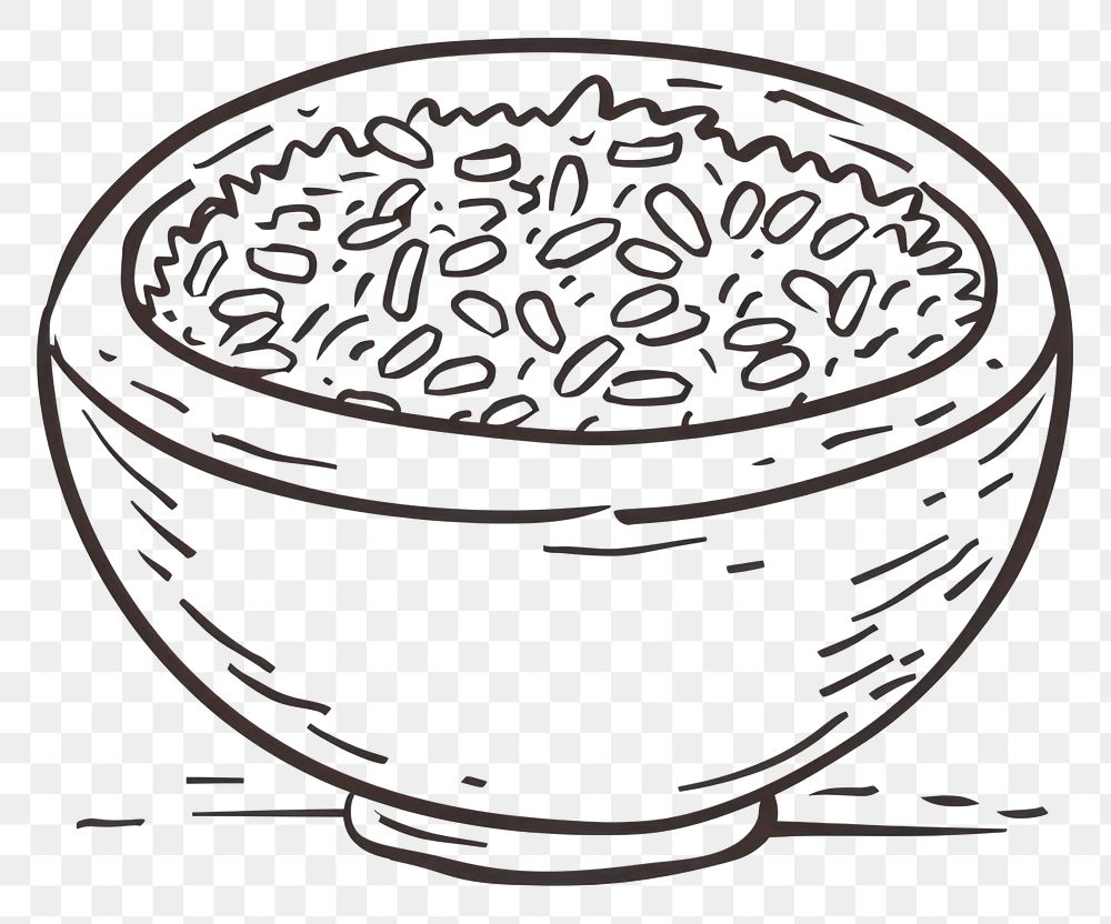 PNG Rice doodle illustrated porcelain | Premium PNG - rawpixel