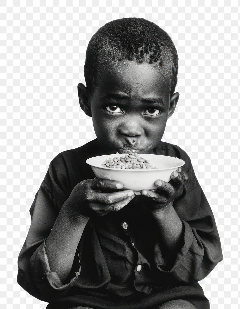 black kid eating food photography | Premium PNG - rawpixel