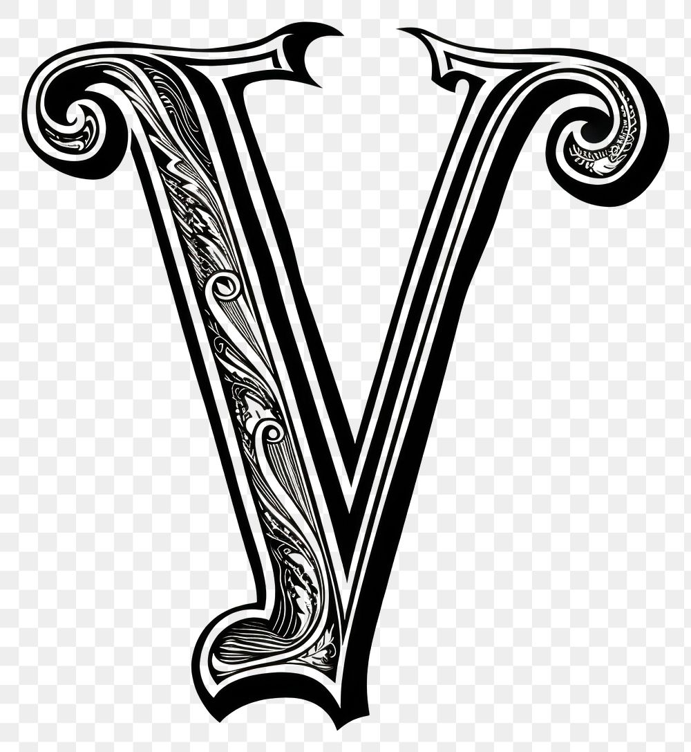 PNG V letter alphabet art | Free PNG - rawpixel