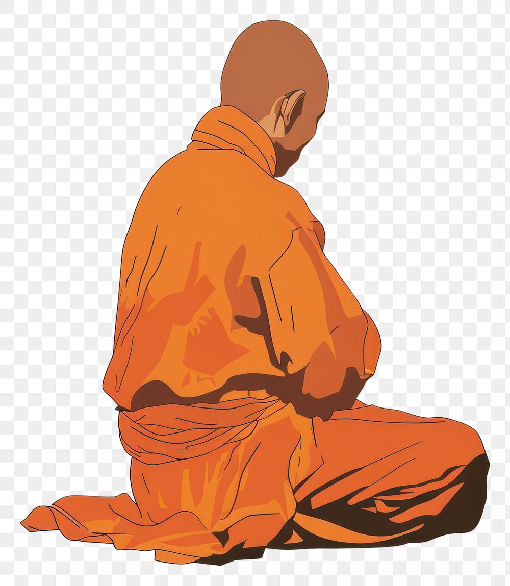 PNG Praying monk sweatshirt clothing. | Premium PNG - rawpixel