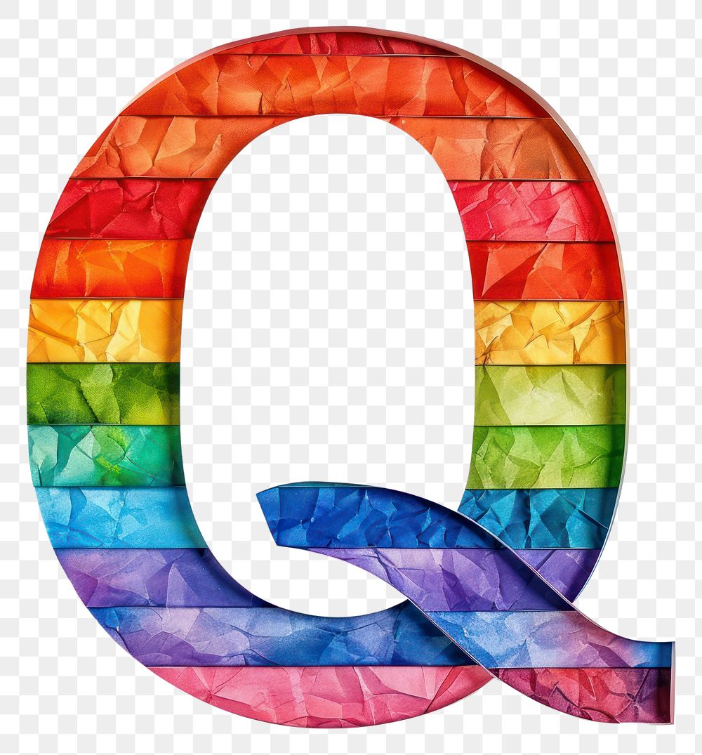 PNG Rainbow alphabet Q pattern | Free PNG - rawpixel